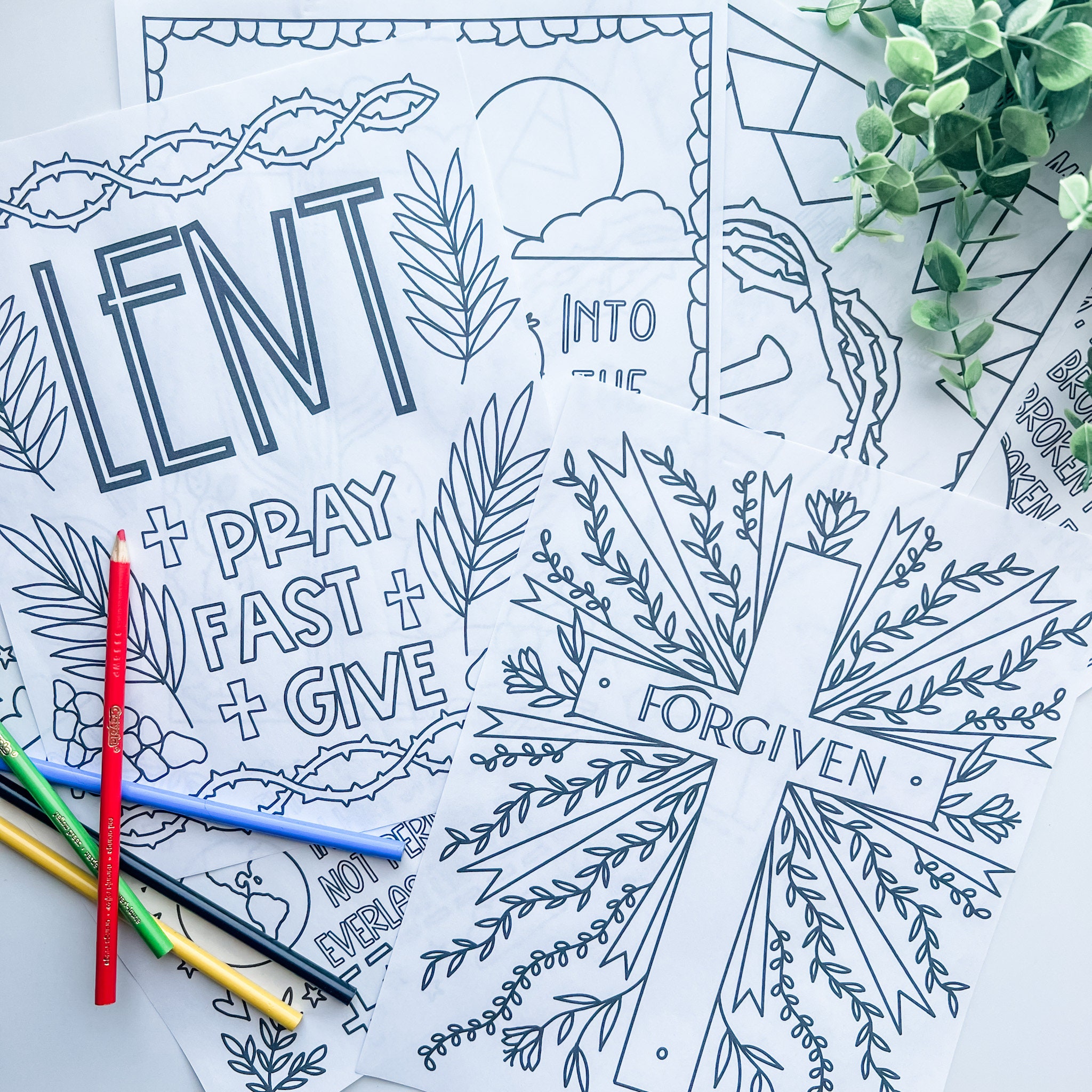 2022 Lent Coloring Pages