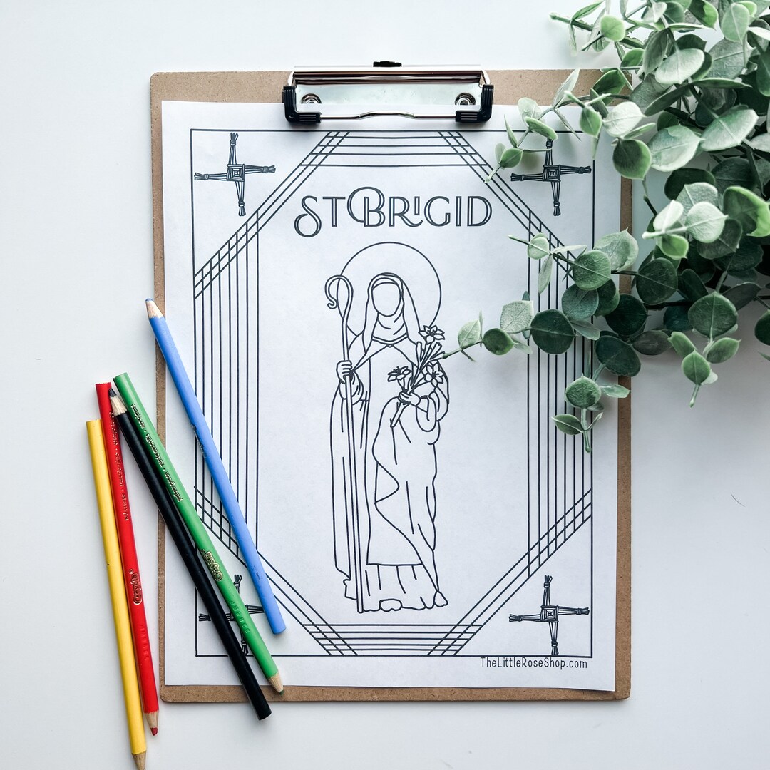St. Brigid Coloring Page Printable - Etsy Ireland