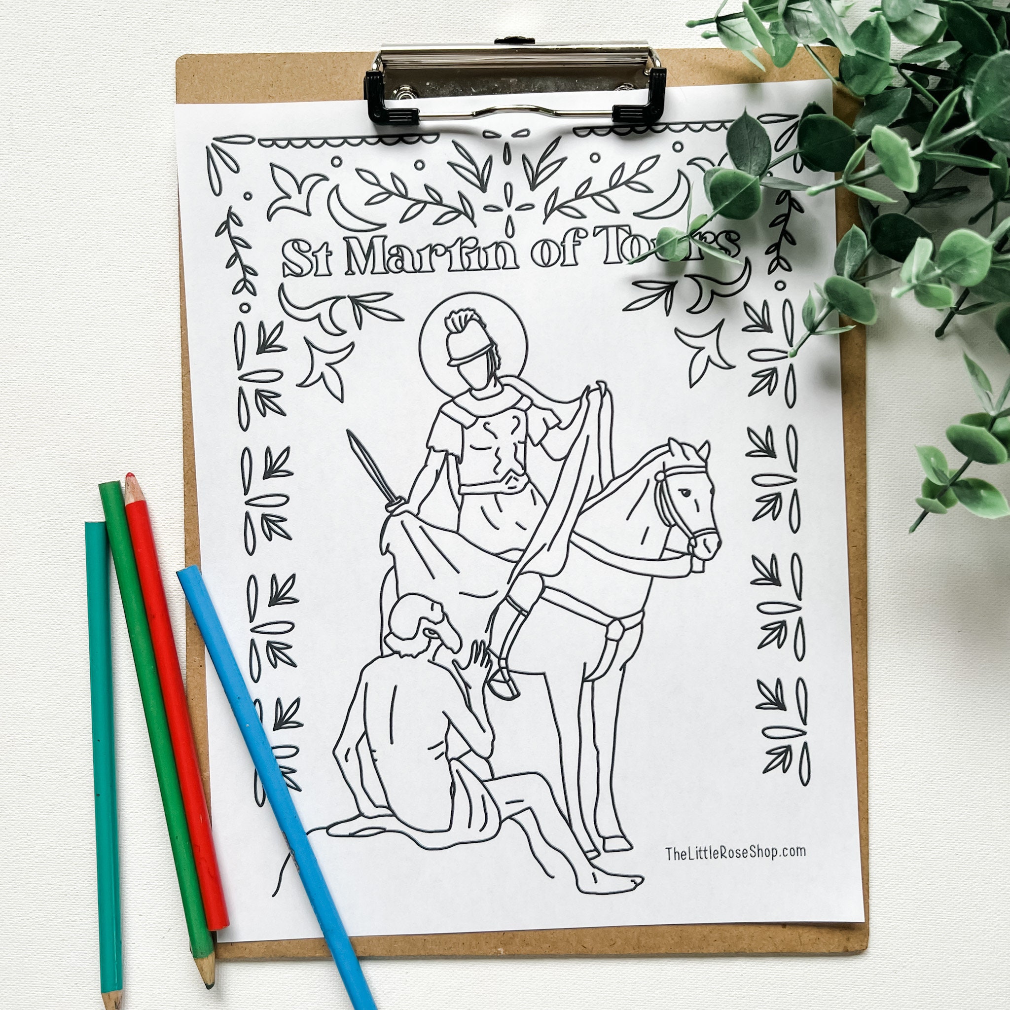 St Martin Of Tours Coloring Page