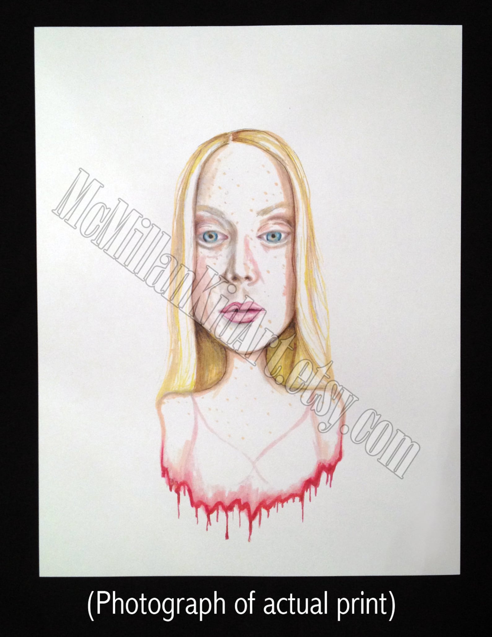 Carrie Horror Portrait Art Print | Etsy