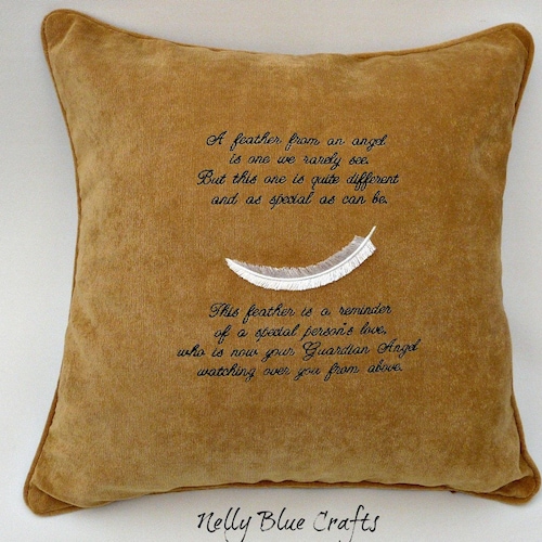 Remembrance Cushion Feather Wording Memory Cushion | Etsy