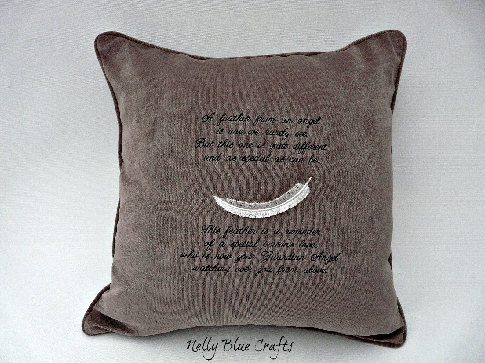 Remembrance Cushion Feather wording Memory Cushion | Etsy