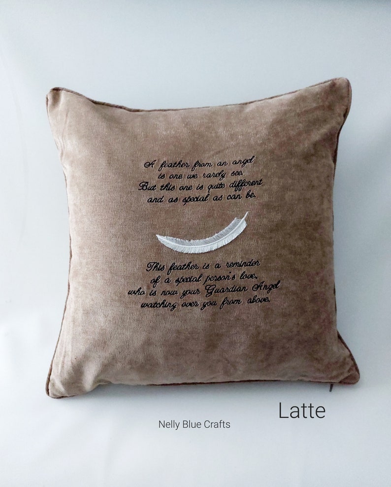 Remembrance Cushion Feather Wording Memory Cushion | Etsy