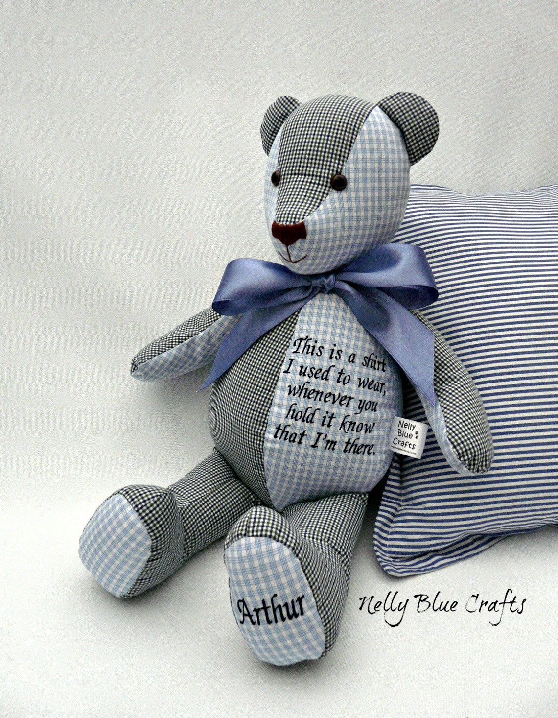 Memory Bear Keepsake Bear Made From Baby Clothing Memorial - Etsy UK