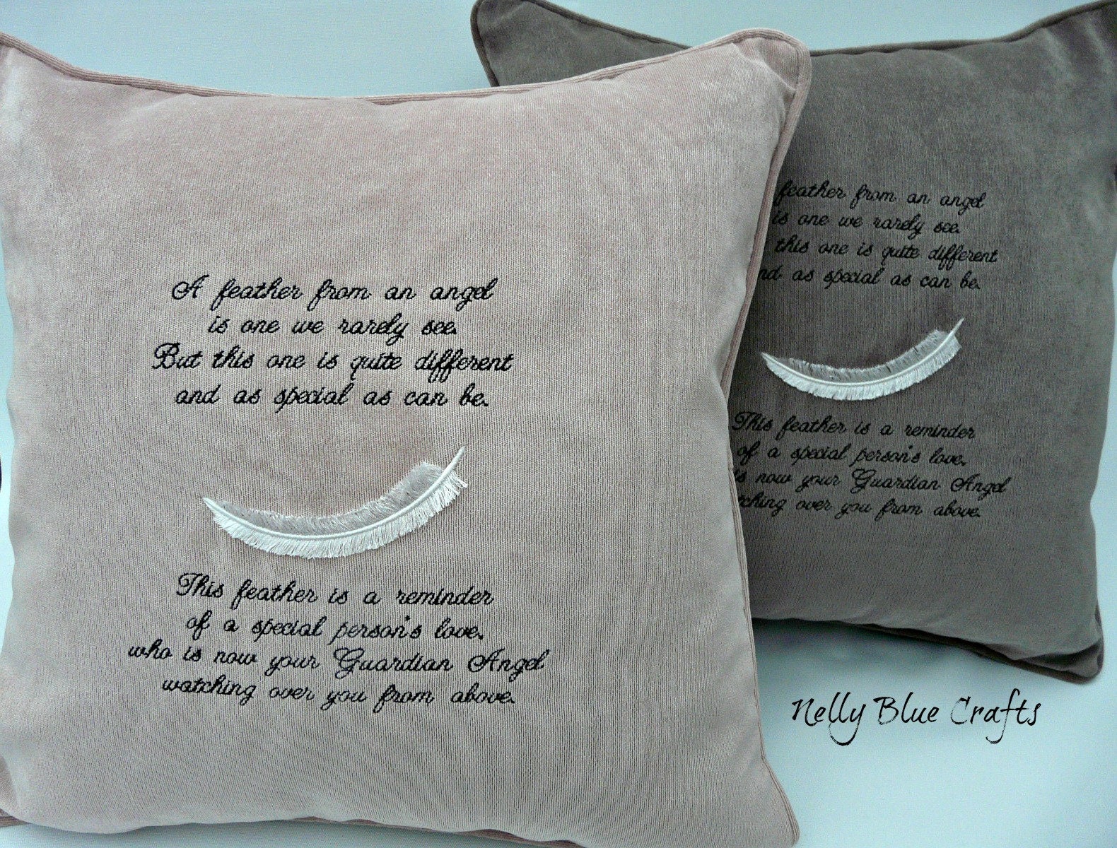 Remembrance Cushion Feather wording Memory Cushion | Etsy