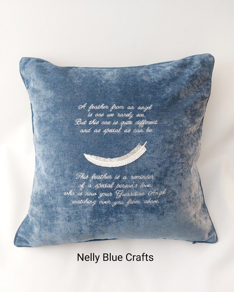 Remembrance Cushion Feather Wording Memory Cushion | Etsy