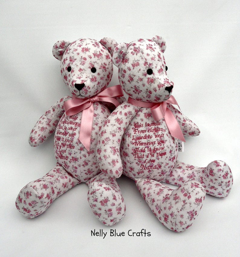 Memory Bear Keepsake Bear Made From Baby Clothing Memorial - Etsy UK