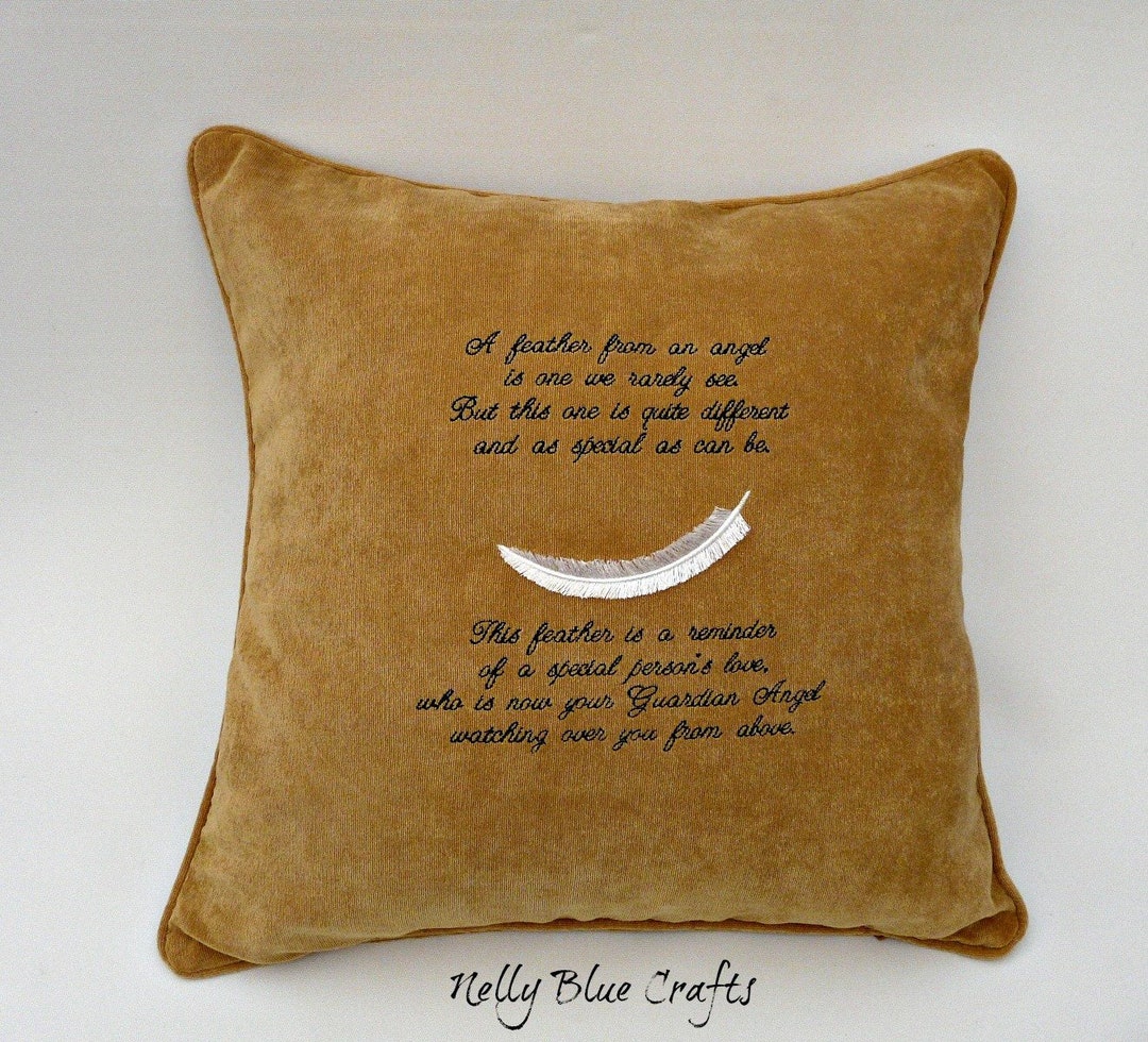 Remembrance Cushion, Feather Wording Memory Cushion - Etsy