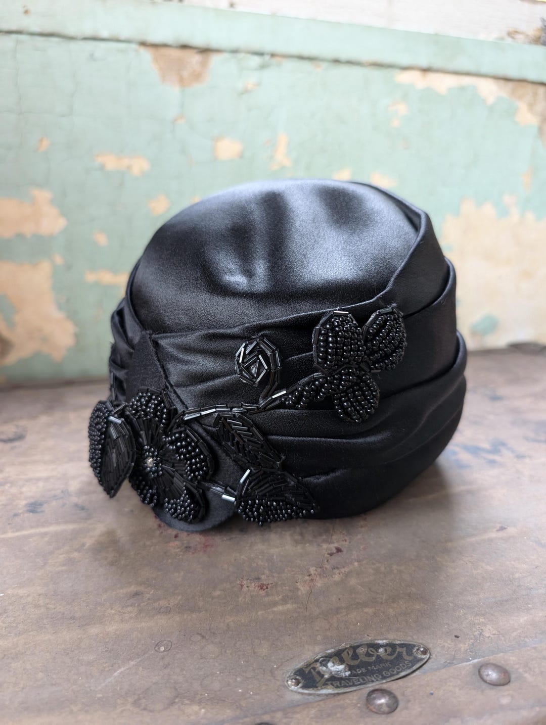 Vintage Christine A Moore Millinery Satin Turban Style Hat - Etsy