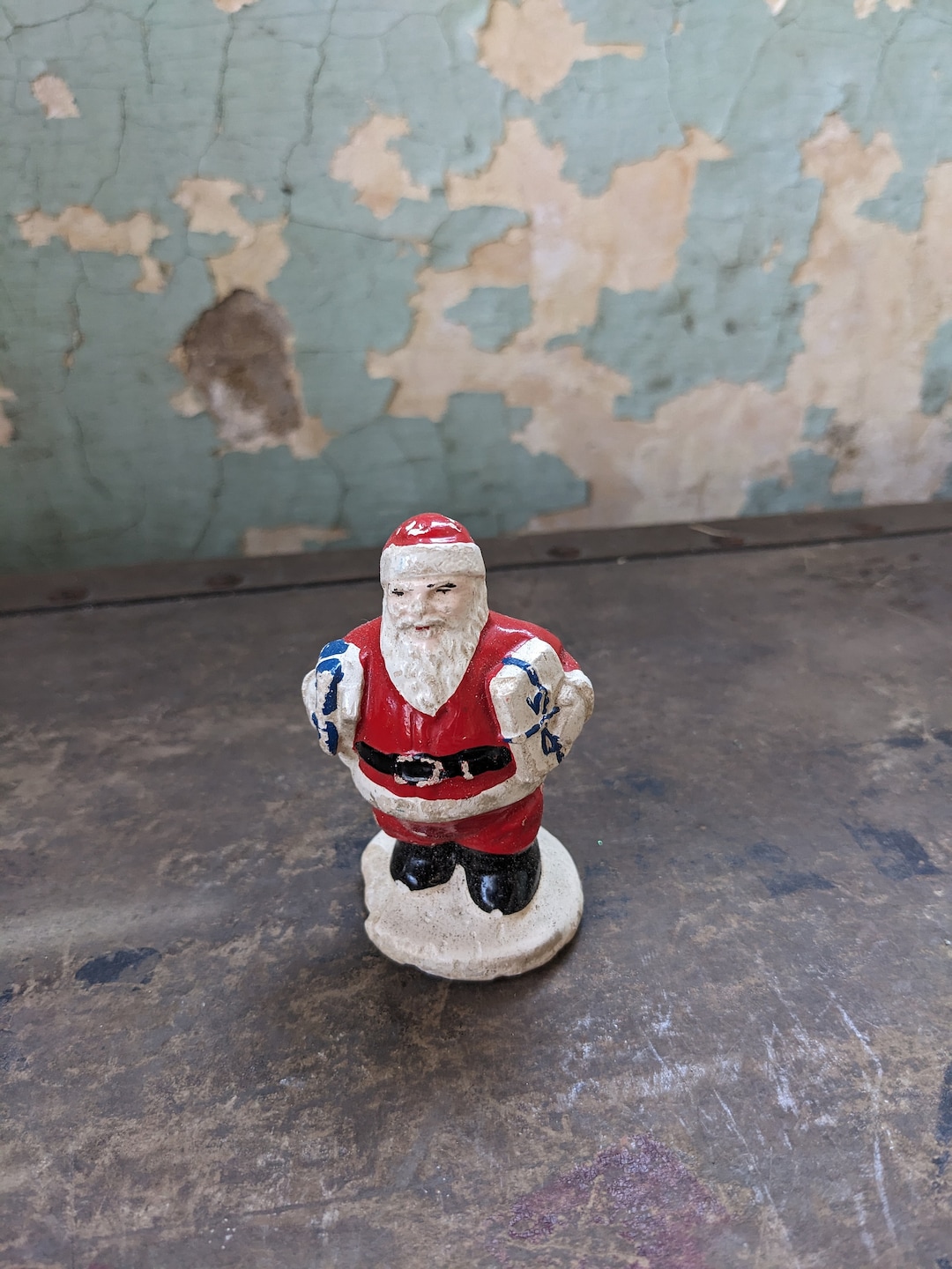 Vintage Chalkware Santa Claus Figurine - Etsy