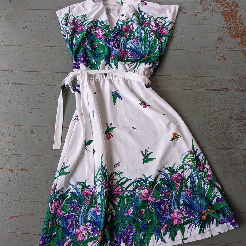 Tropical Print Dress - Etsy