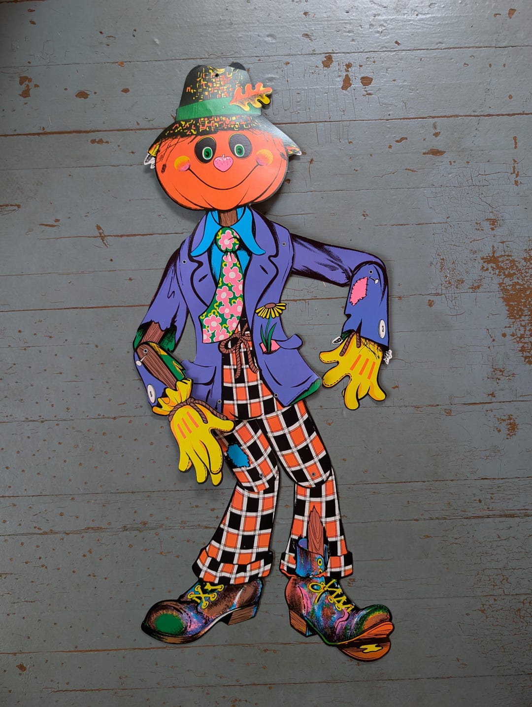 Vintage Beistle Company Die Cut Halloween Scarecrow Wall Decor - Etsy