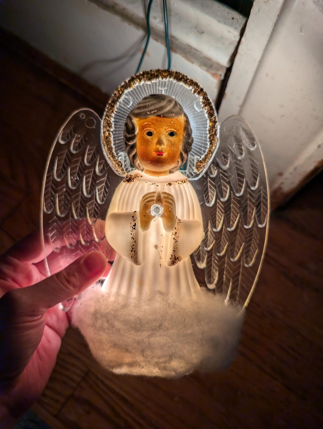 Vintage 1970s Hard Plastic Doubl-glo Christmas Tree Topper Angel - Etsy
