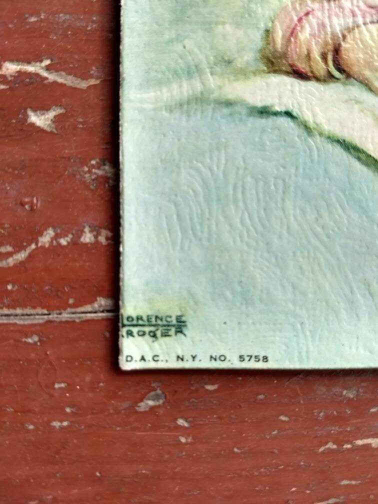 Set of two vintage Florence Kroger 1950s lithograph baby | Etsy