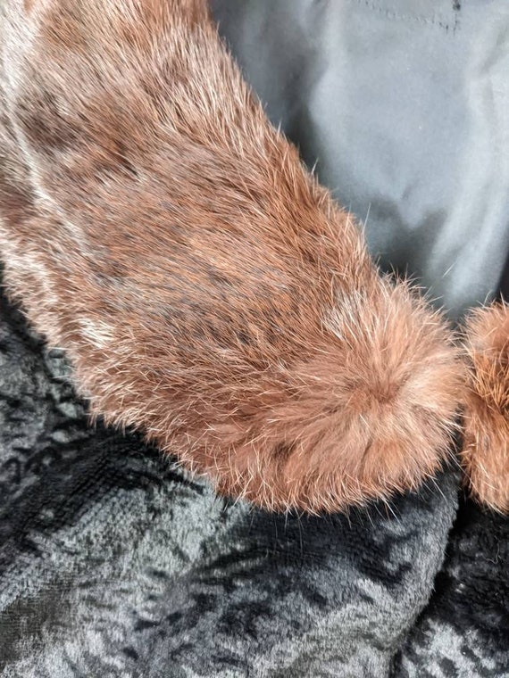 Vintage mod style velvet and fur coat - Gem