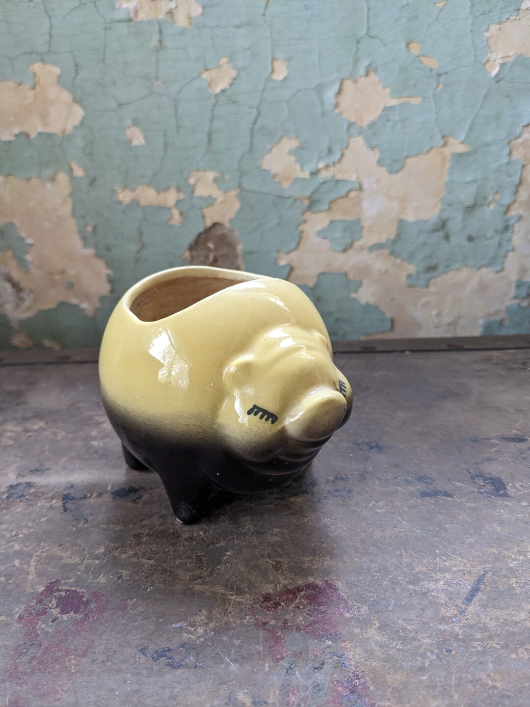 Vintage Pot Bellied Pig Ceramic Planter - Etsy
