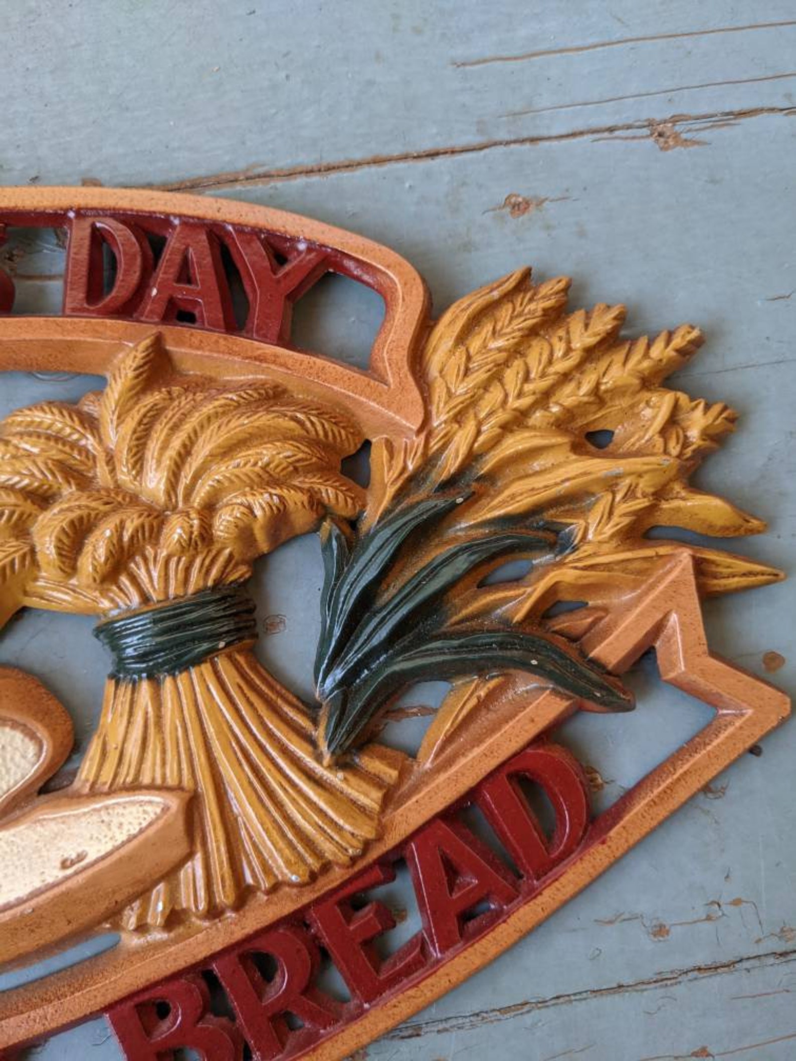 Vintage Daily Bread Metal Wall Hanging Sign - Etsy