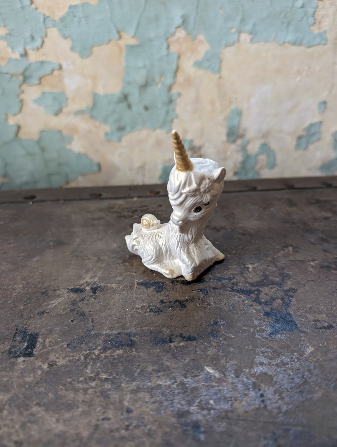Vintage Ceramic Unicorn Figure - Etsy
