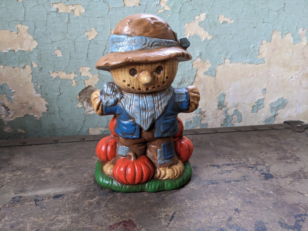 Vintage Ceramic Scarecrow Figure - Etsy