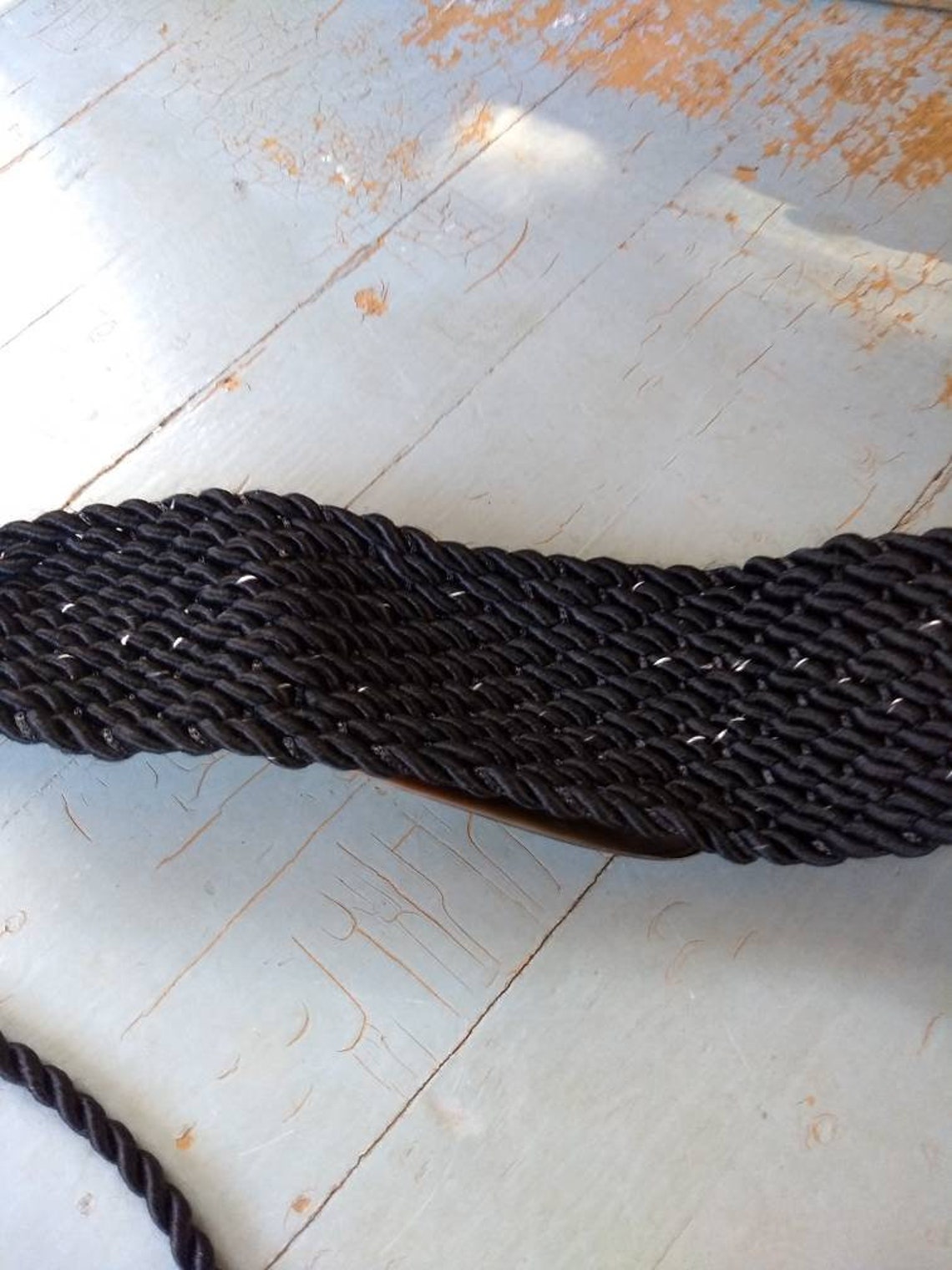 Vintage 1980s rope and shell fashion belt | Etsy