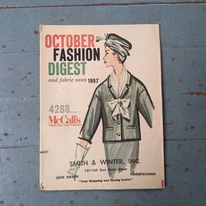 Vintage 1957 October Fashion Digest by Mccall's Magazine - Etsy