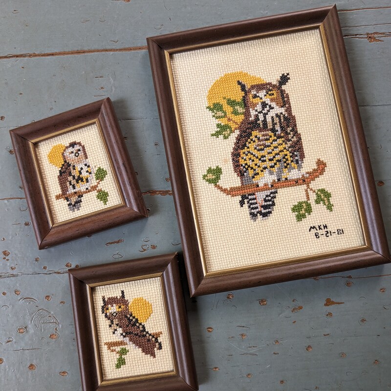 Owl Needlepoint - Etsy