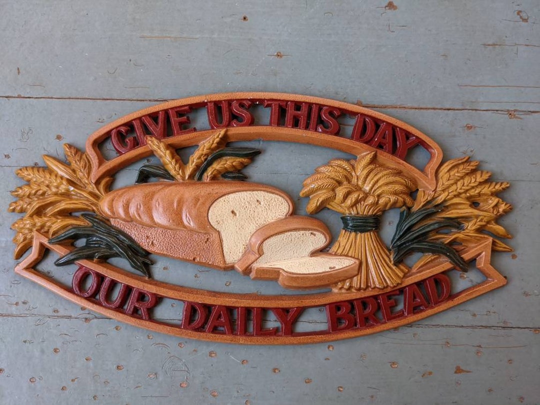 Vintage Daily Bread Metal Wall Hanging Sign - Etsy