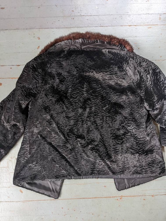 Vintage mod style velvet and fur coat - Gem