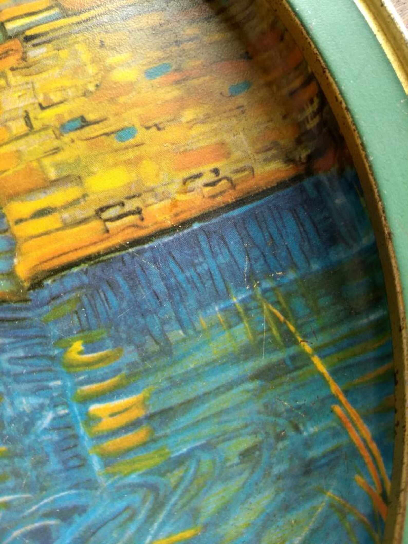Vintage 1960s Sunshine Van Gogh Painting Tin Metal Serving Tray - Etsy