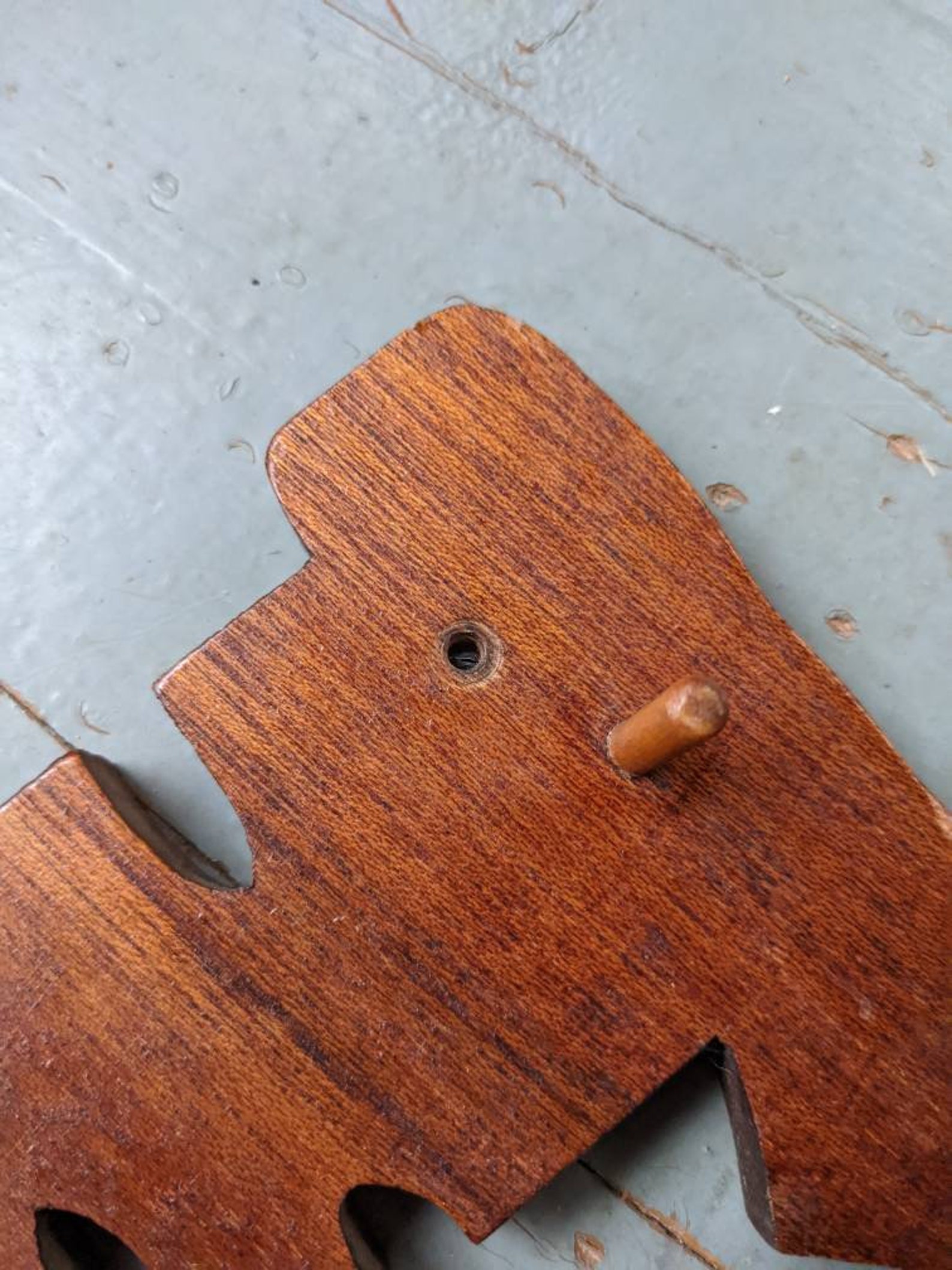 Vintage handmade wooden skeleton key keeper | Etsy