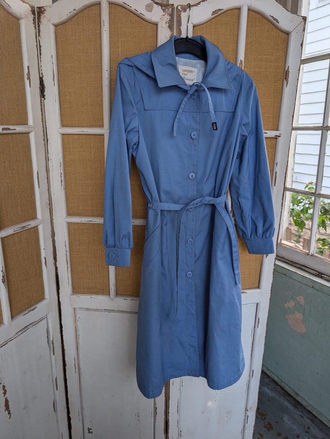 Vintage London Fog Blue Trench Coat - Etsy