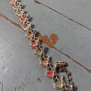 Vintage Mid Century Modern Fall Leaves Flat Necklace - Etsy