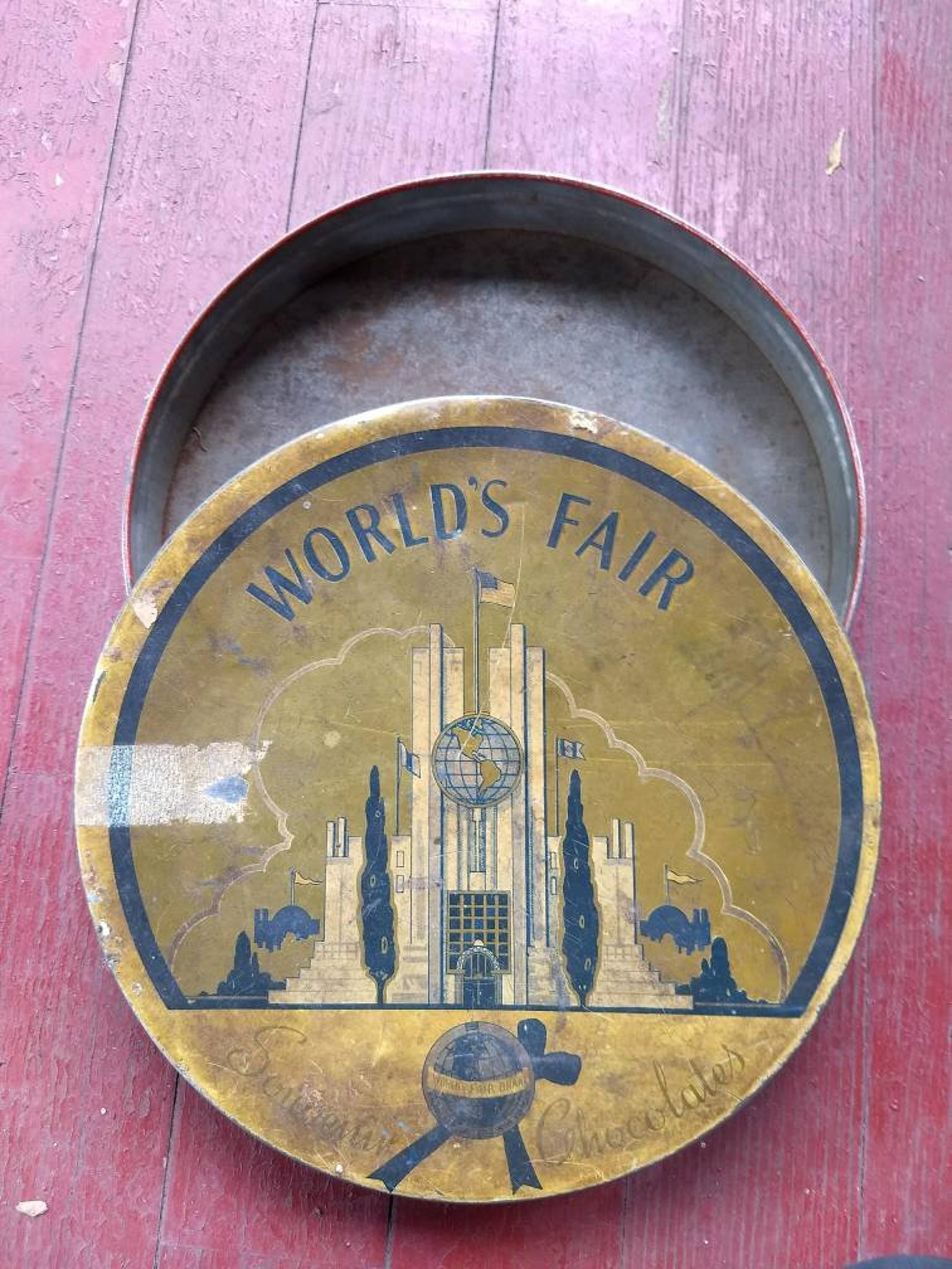 Vintage World's Fair New York Commemorative Chocolate Tin - Etsy