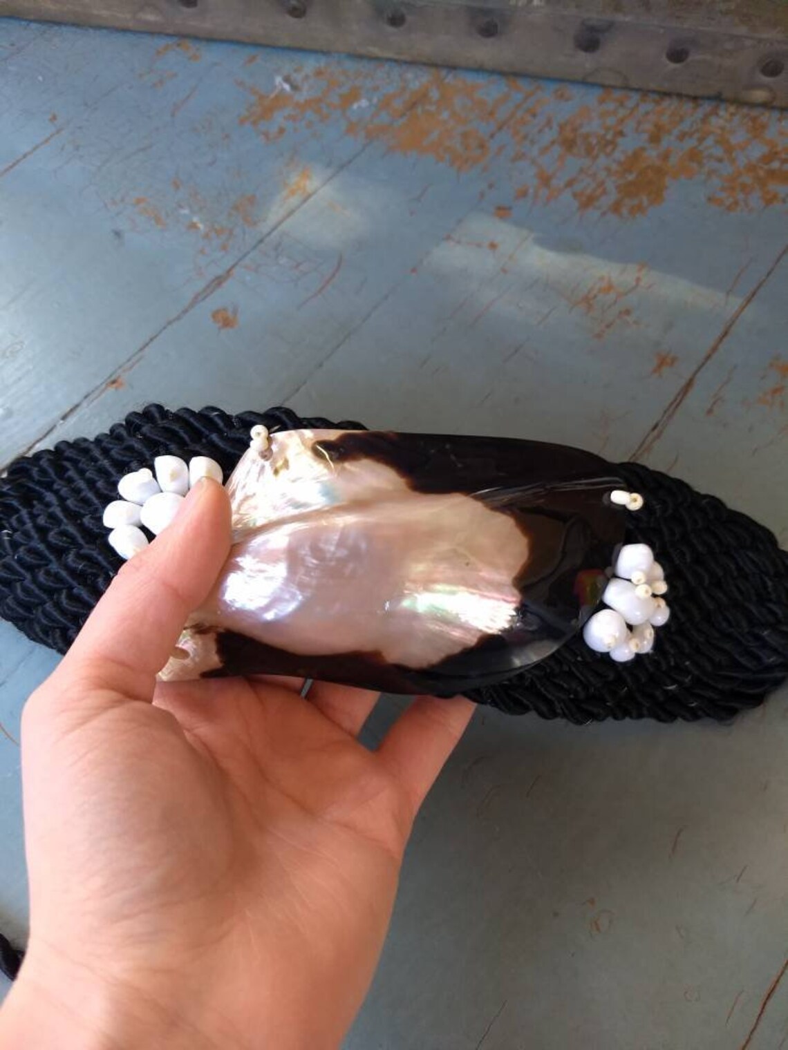 Vintage 1980s rope and shell fashion belt | Etsy