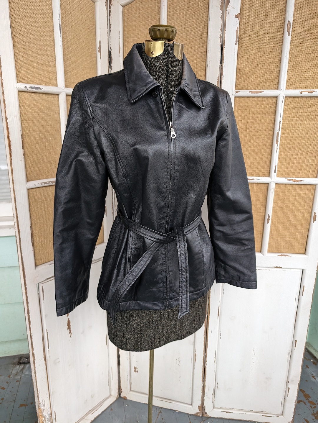 Vintage Jacqueline Ferrar Leather Jacket - Etsy
