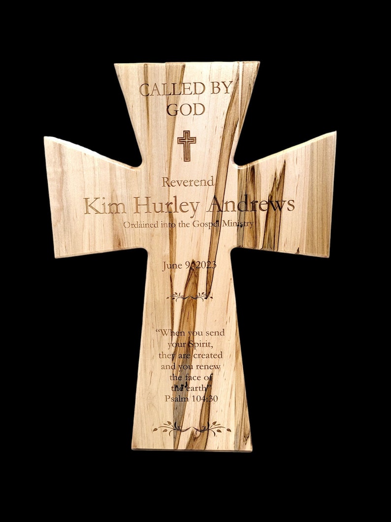 Custom Personalized Reverend Ordination Cross, Ordination Gift ...