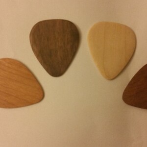 4pc Hand Made Wood Guitar Picks Custom Wood Guitar Pick | Etsy