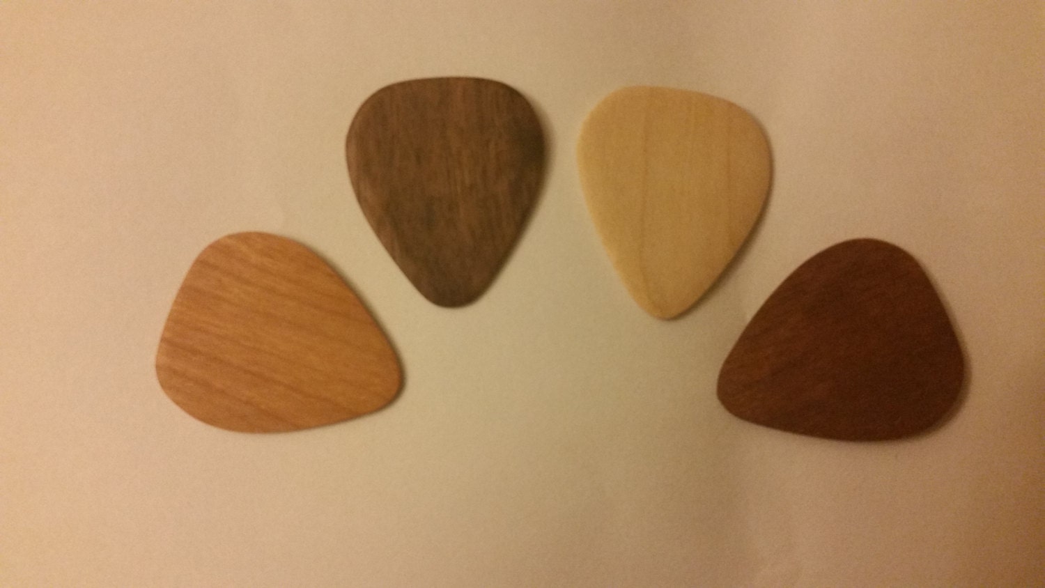 4pc Hand Made Wood Guitar Picks Custom Wood Guitar Pick | Etsy