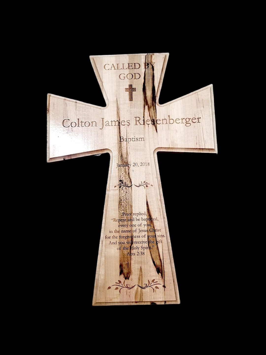 Custom Personalized Baptism Cross, Baptism Gift, Baptism Plaque ...