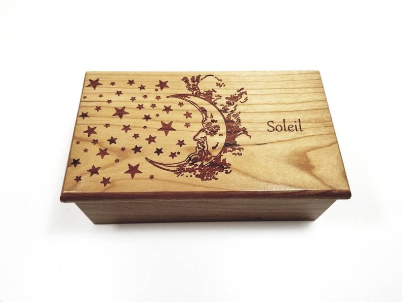 Personalized Electronic Moon and Stars Music Box ANY SONG, Custom ...