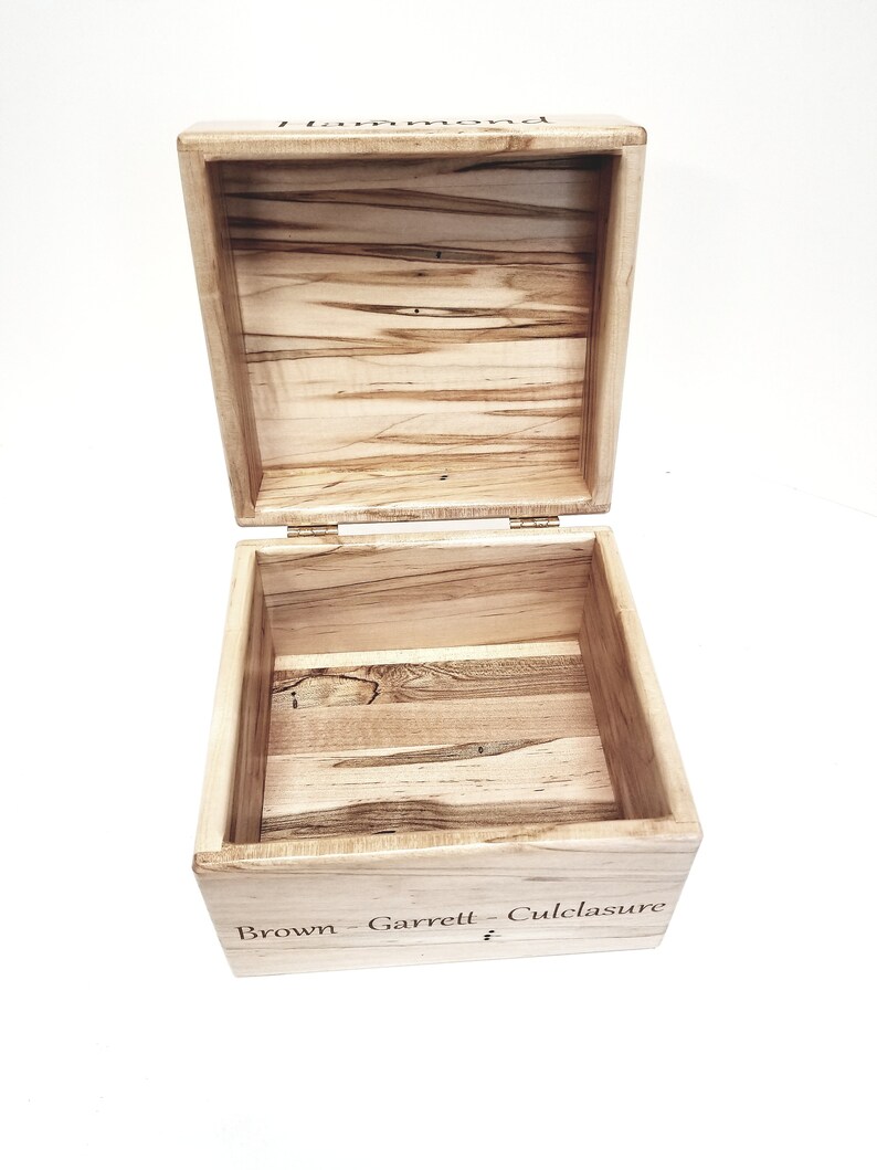 Personalized Custom Floral Design Recipe Box Wood Laser - Etsy