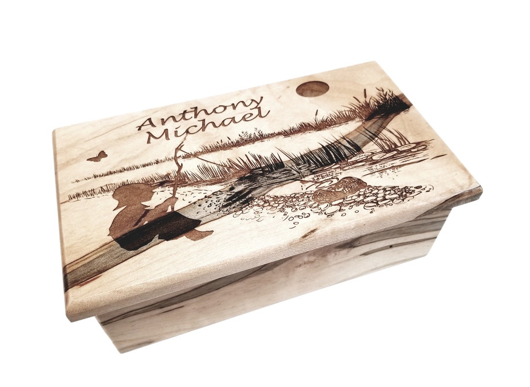 Music Box Boy Fishing Choose Your Song, Custom Son Gift, Unique Father ...