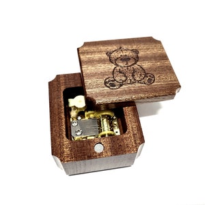 Personalized Moon and Stars Music Box Choose Your Song, Hand Made Small ...