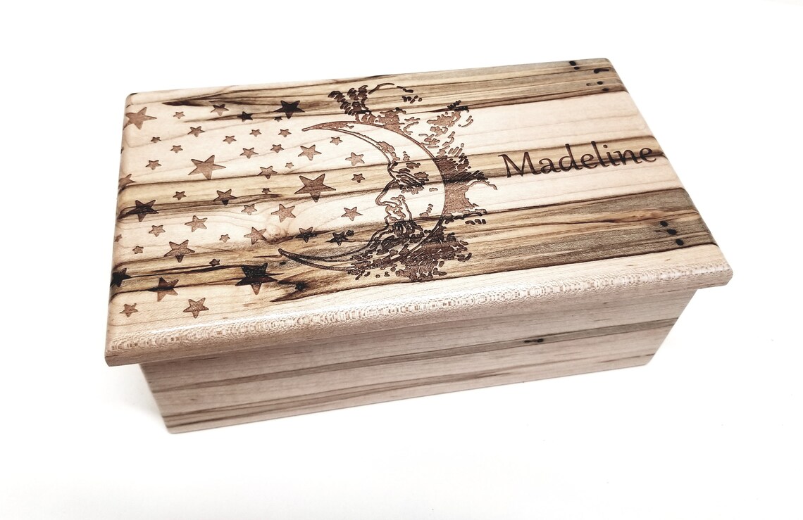 Personalized Electronic Moon and Stars Music Box ANY SONG, Custom ...