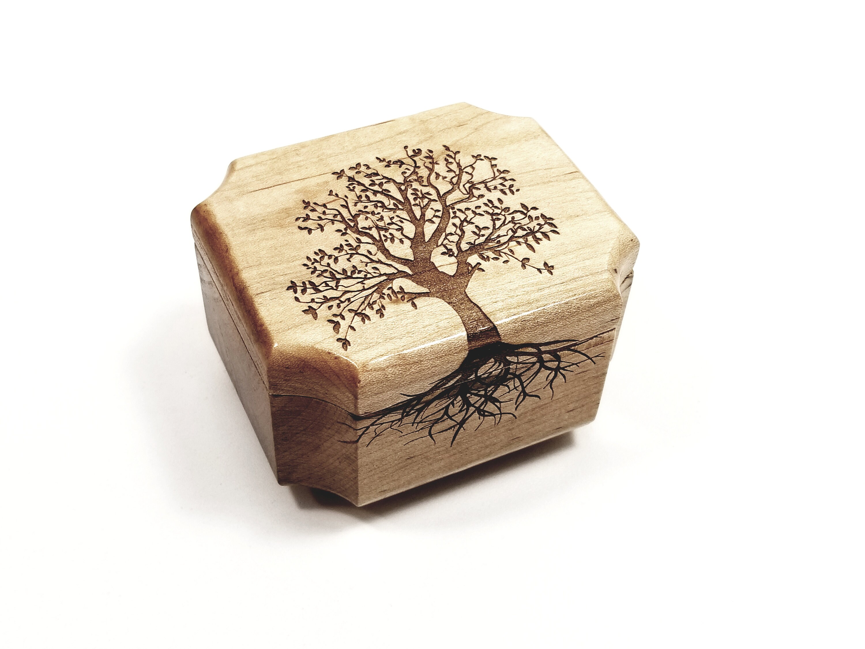 Personalized Tree of Life Music Box Choose Your Song Hand Made Small Tree Wooden Music Box Custom Wood Music Box tree With Roots Music Box Etsy