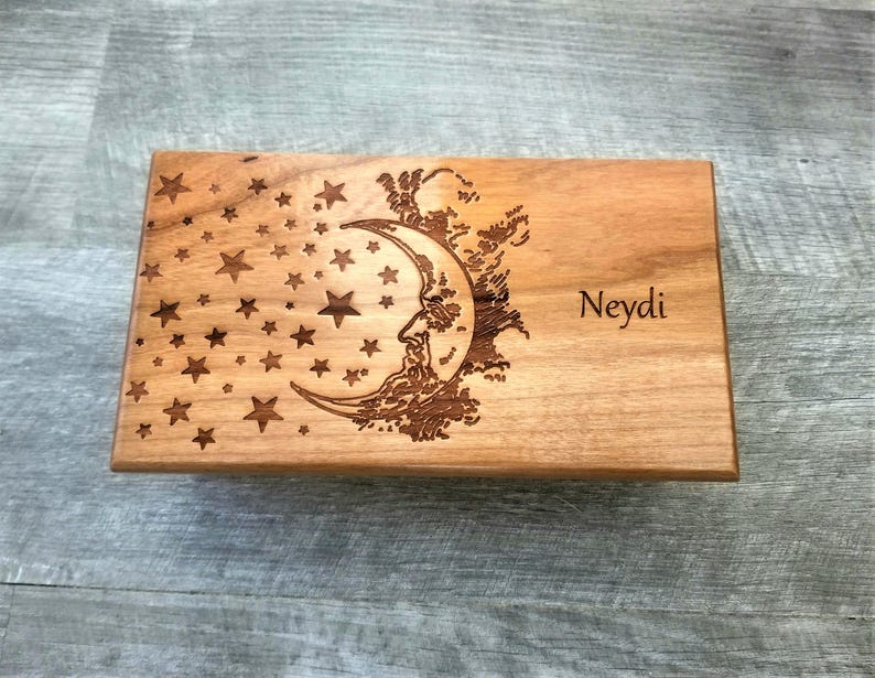 Personalized Electronic Moon and Stars Music Box ANY SONG, Custom ...