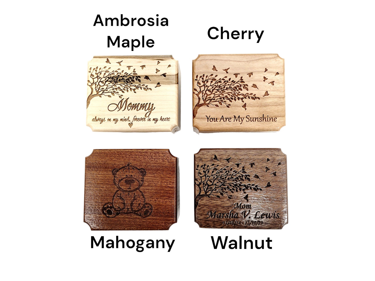 Personalized Tree With Birds Music Box Choose Your Song, Hand Made ...