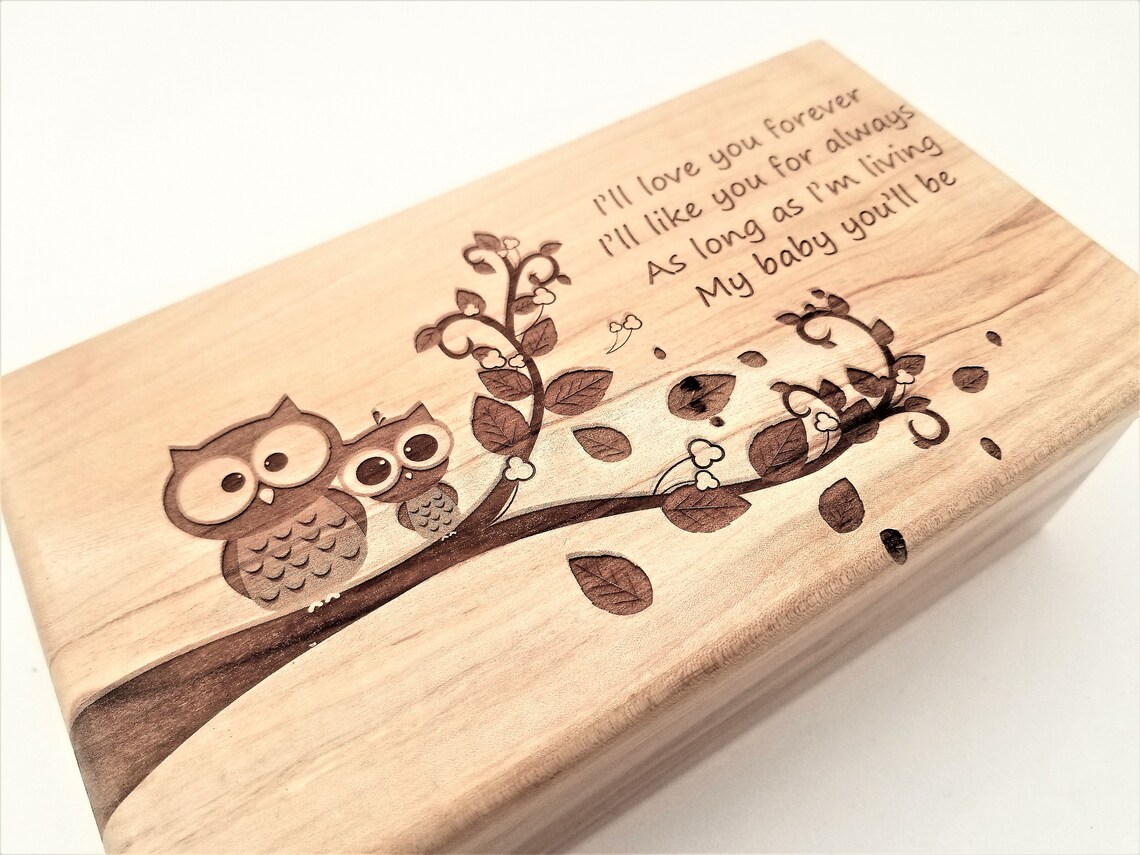 Personalized Owl Music Box Choose Your Song Music Box for | Etsy