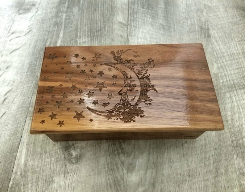 Personalized Electronic Moon and Stars Music Box ANY SONG | Etsy