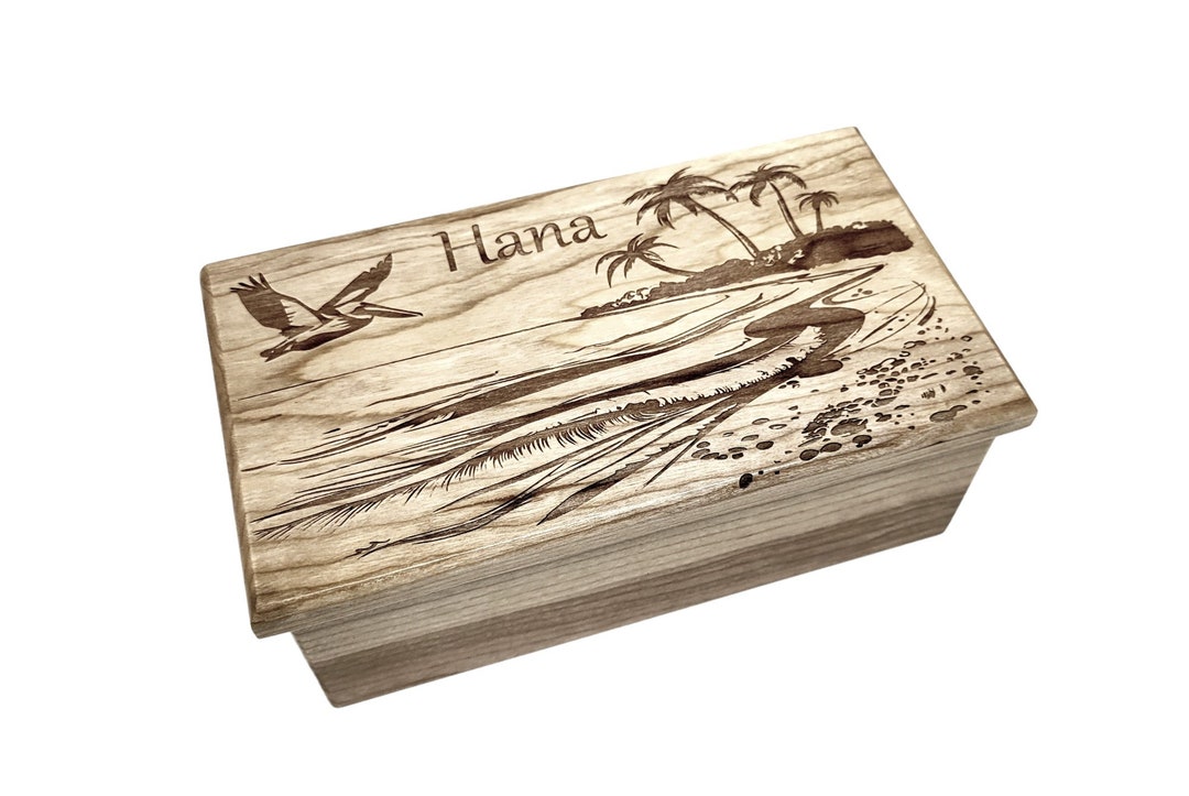Personalized Beach Scene Music Box Choose Your Song, Pelican Ocean ...